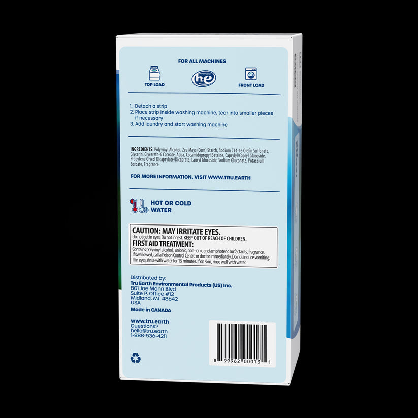 Tru Earth Laundry Detergent (Fresh Linen) - 384 Strips – Tru Earth US