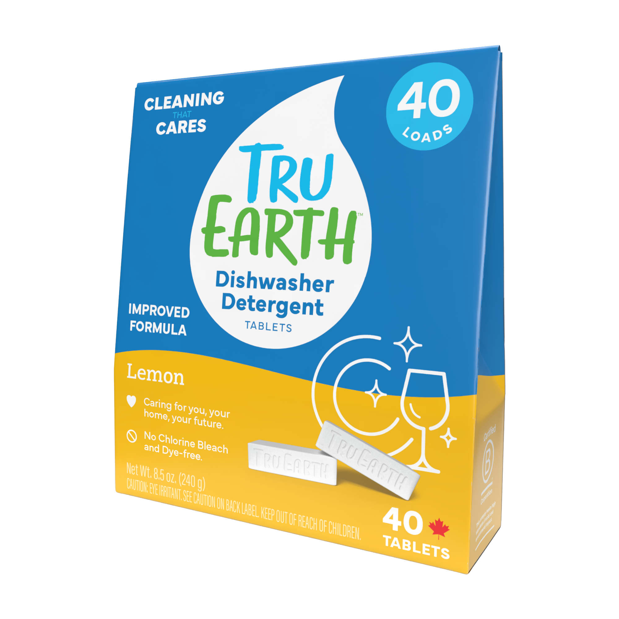 Tru Earth Dishwasher Detergent Tablets (Lemon) - 40 Tablets – Tru Earth US
